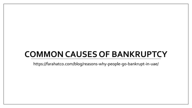 Common causes of bankruptcy | PPT
