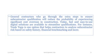 Common causes of cost overruns in construction projects | PDF