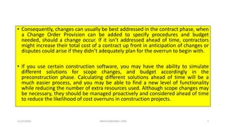 Common causes of cost overruns in construction projects | PDF