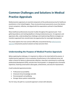 Common Challenges and Solutions in Medical Practice Appraisals.pdf