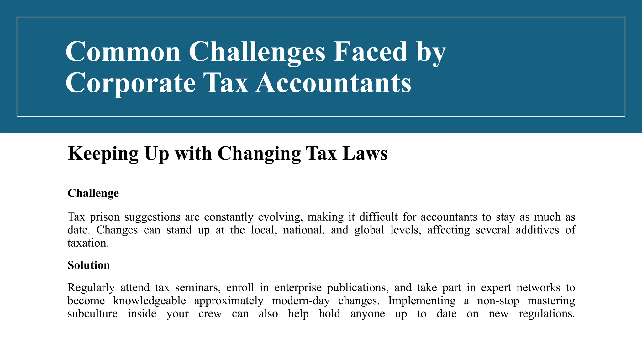 Common Challenges Faced by Corporate Tax Accountants and.pptx