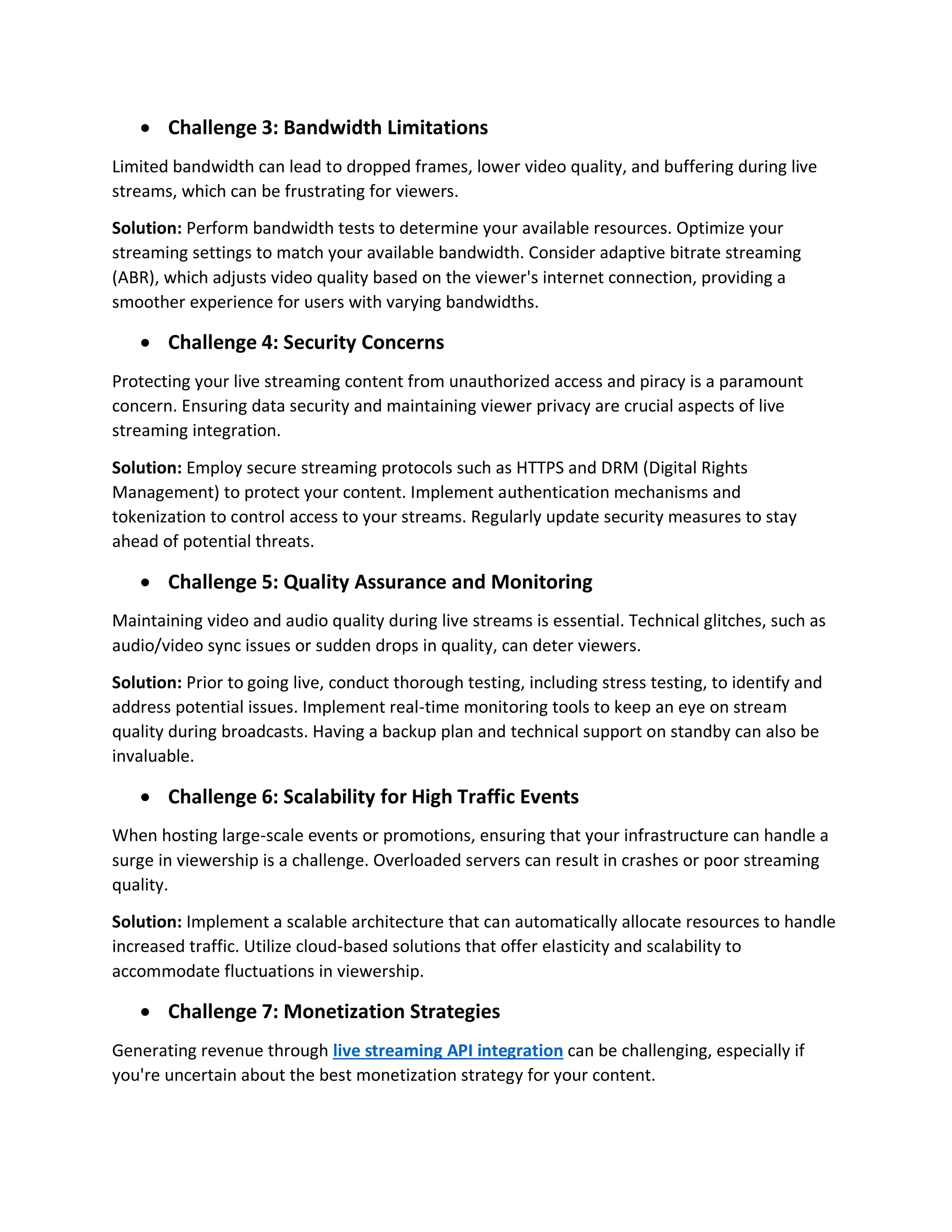Common Challenges in Live Streaming API Integration and How to Overcome ...