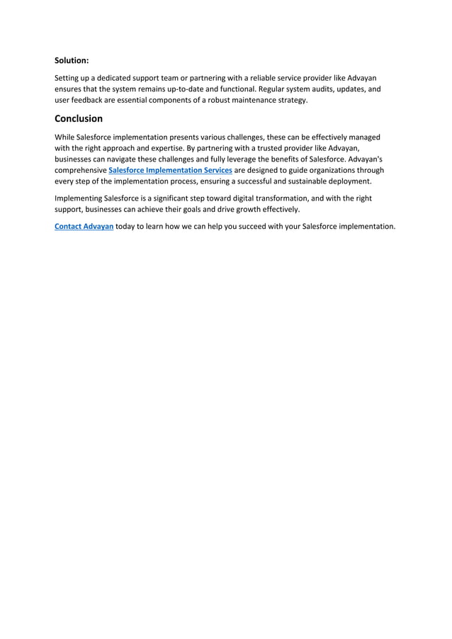 Common Challenges In Salesforce Implementation And How To Overcome Them Pdf