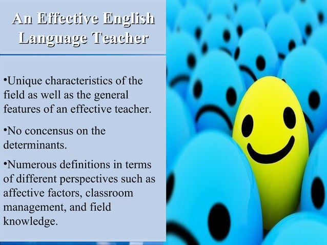 Common characteristics of an effective English language teacher | PPT