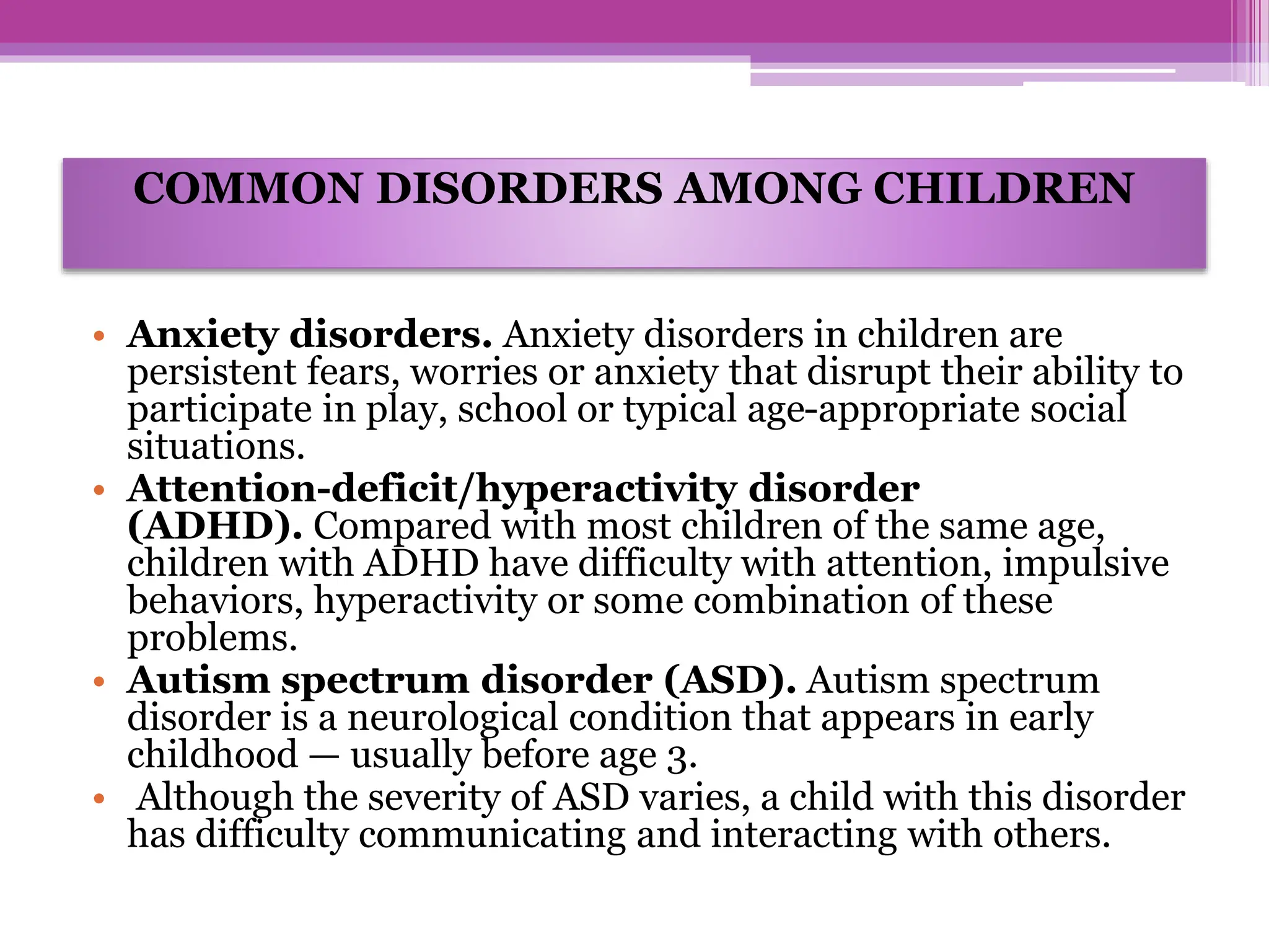 COMMON CHILD PSYCHIATRIC PROBLEMS.pptx.................. | PPTX