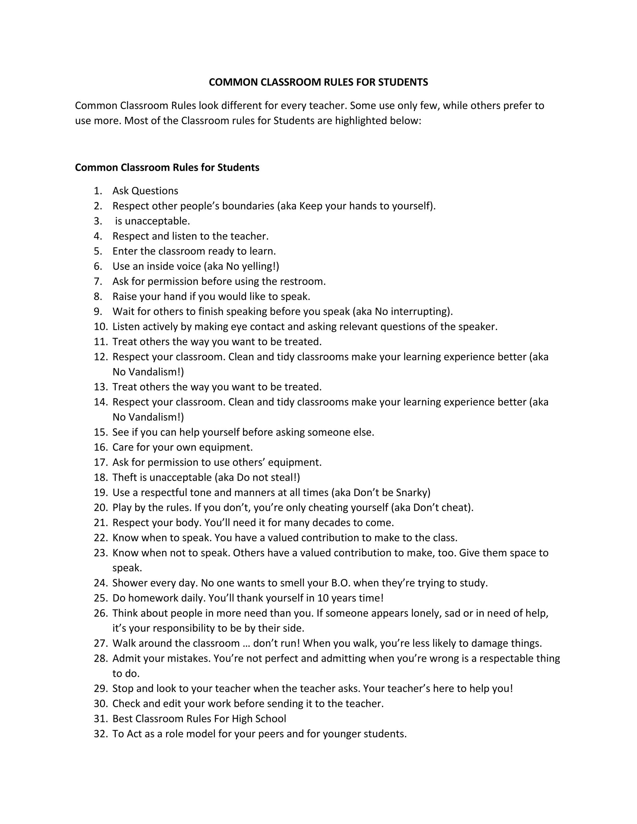 common classroom rules2.docx