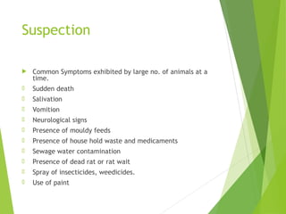 Common Clinical poisoning cases of animals | PPT