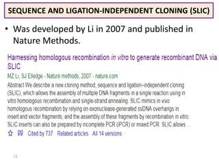 Common cloning technique | PPTX