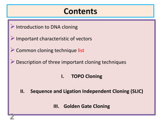 Common cloning technique | PPTX