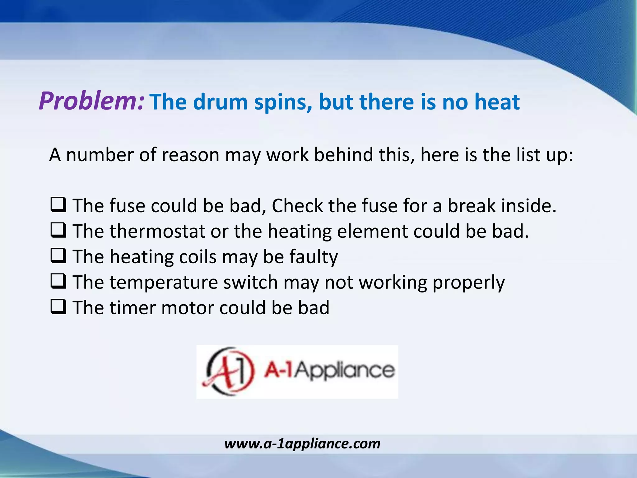 Common Dryer Problems and Their Causes | PPT Common Dryer Problems and Their Causes | PPT