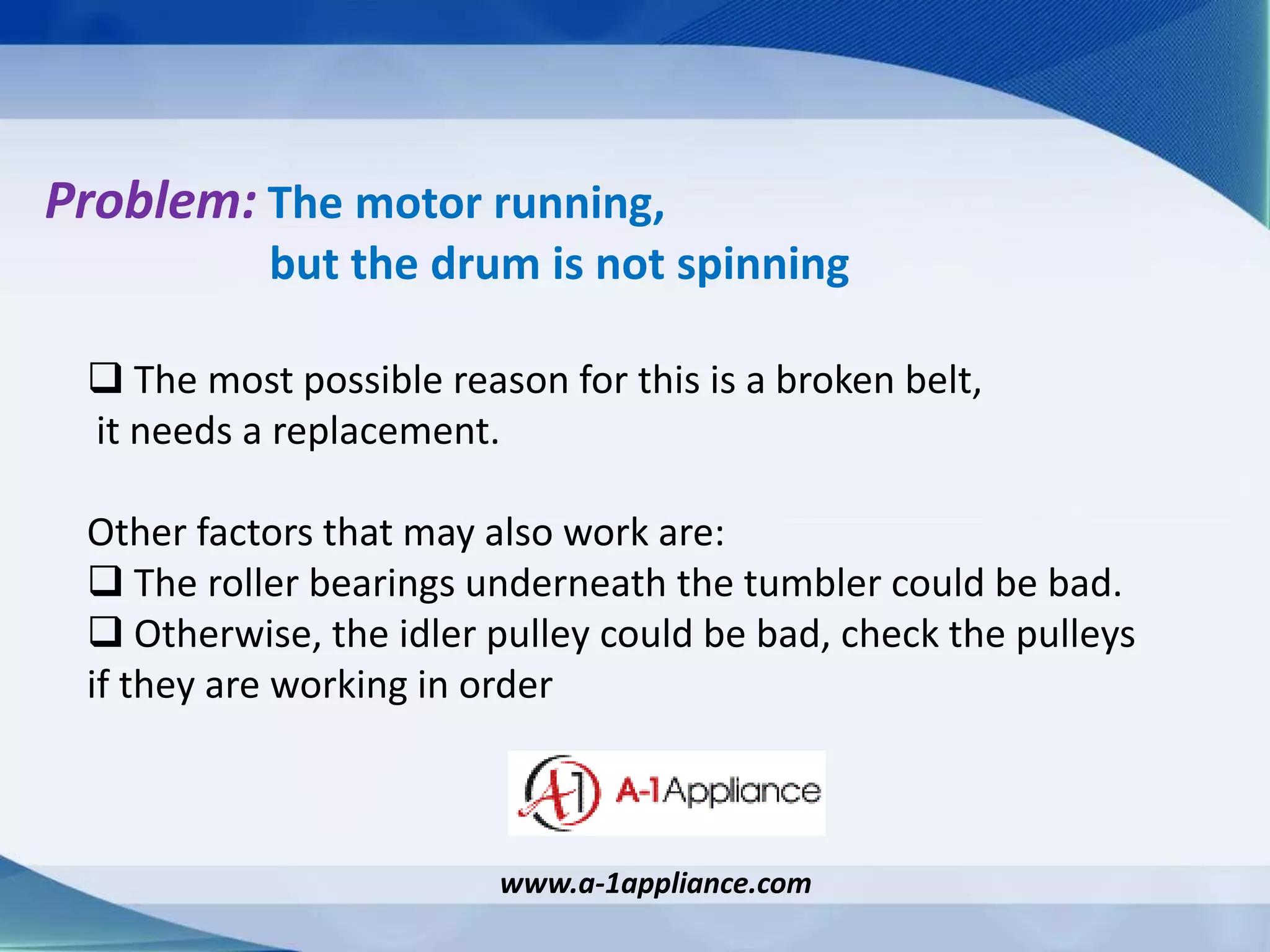 Common Dryer Problems and Their Causes | PPT Common Dryer Problems and Their Causes | PPT
