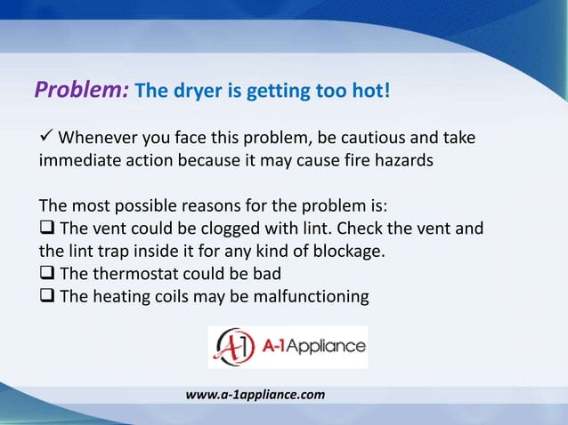 Common Dryer Problems and Their Causes | PPT