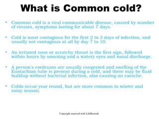 Common cold | PPT