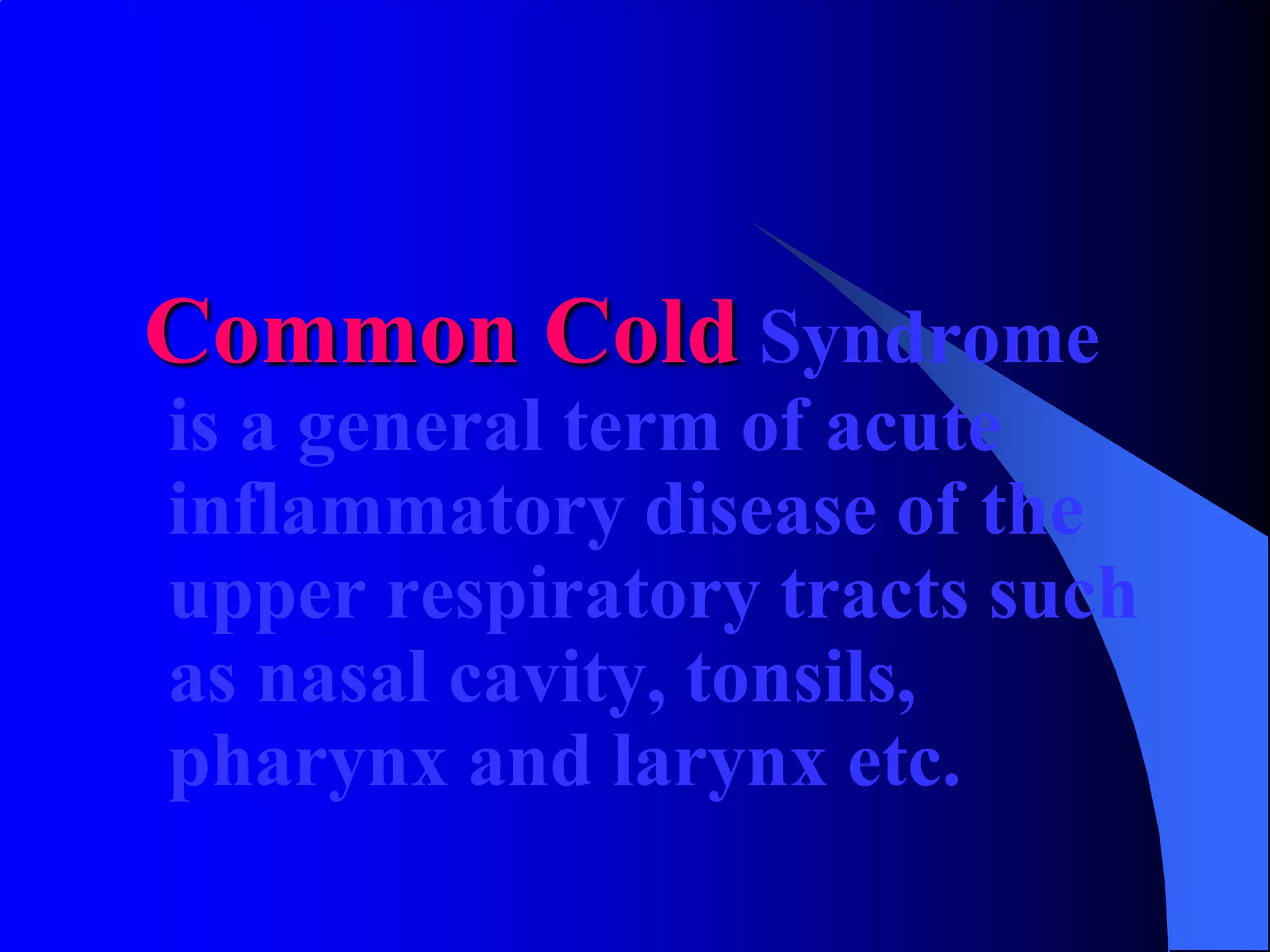 Common cold | PPTX