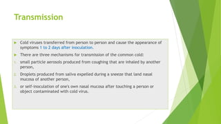 COMMON COLD IN CHILDREN | PPTX