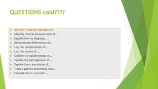 COMMON COLD IN CHILDREN | PPTX