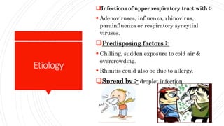Common cold or nasopharyngitis in children | PPTX