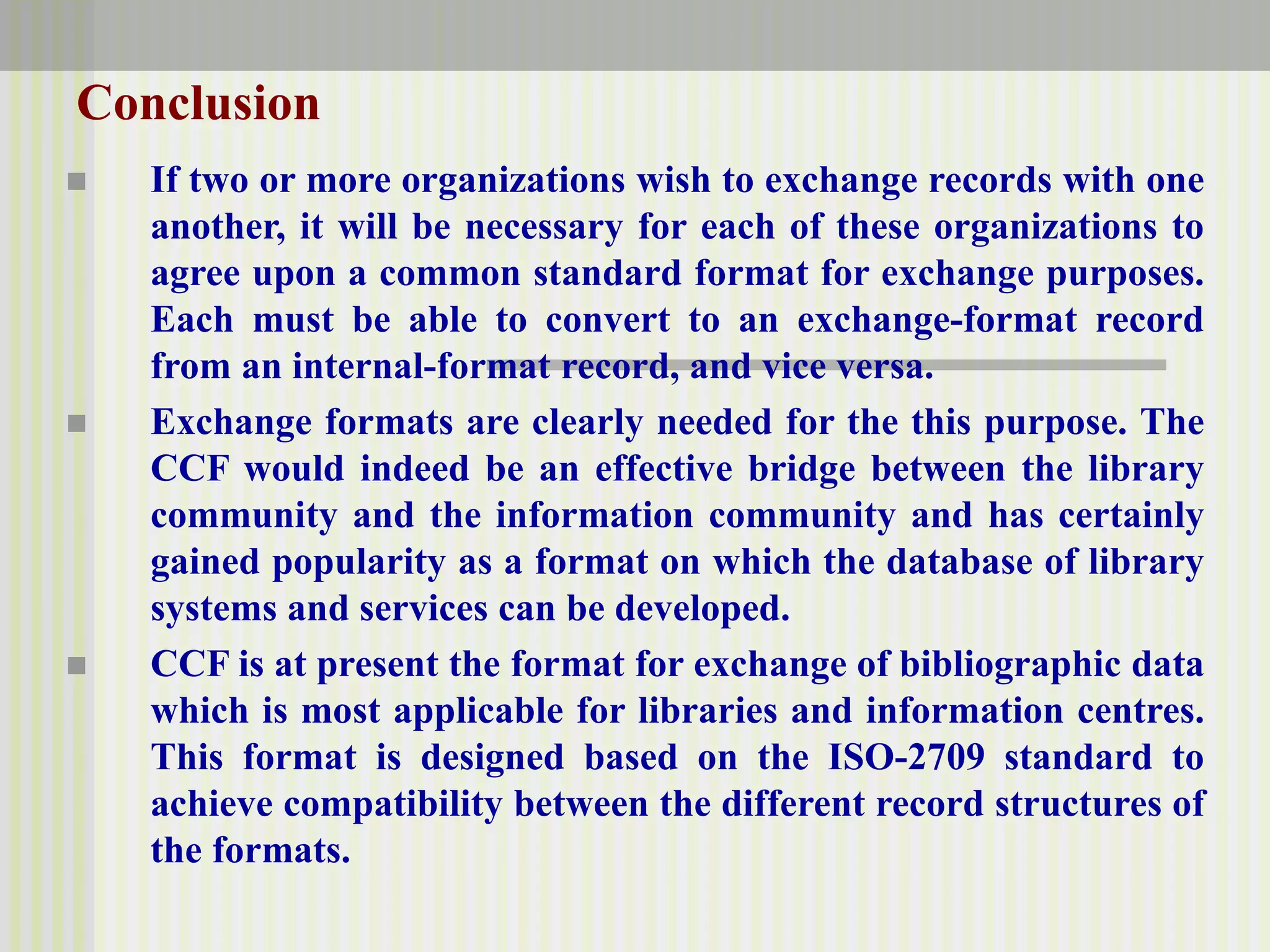 Common communication format | PPT