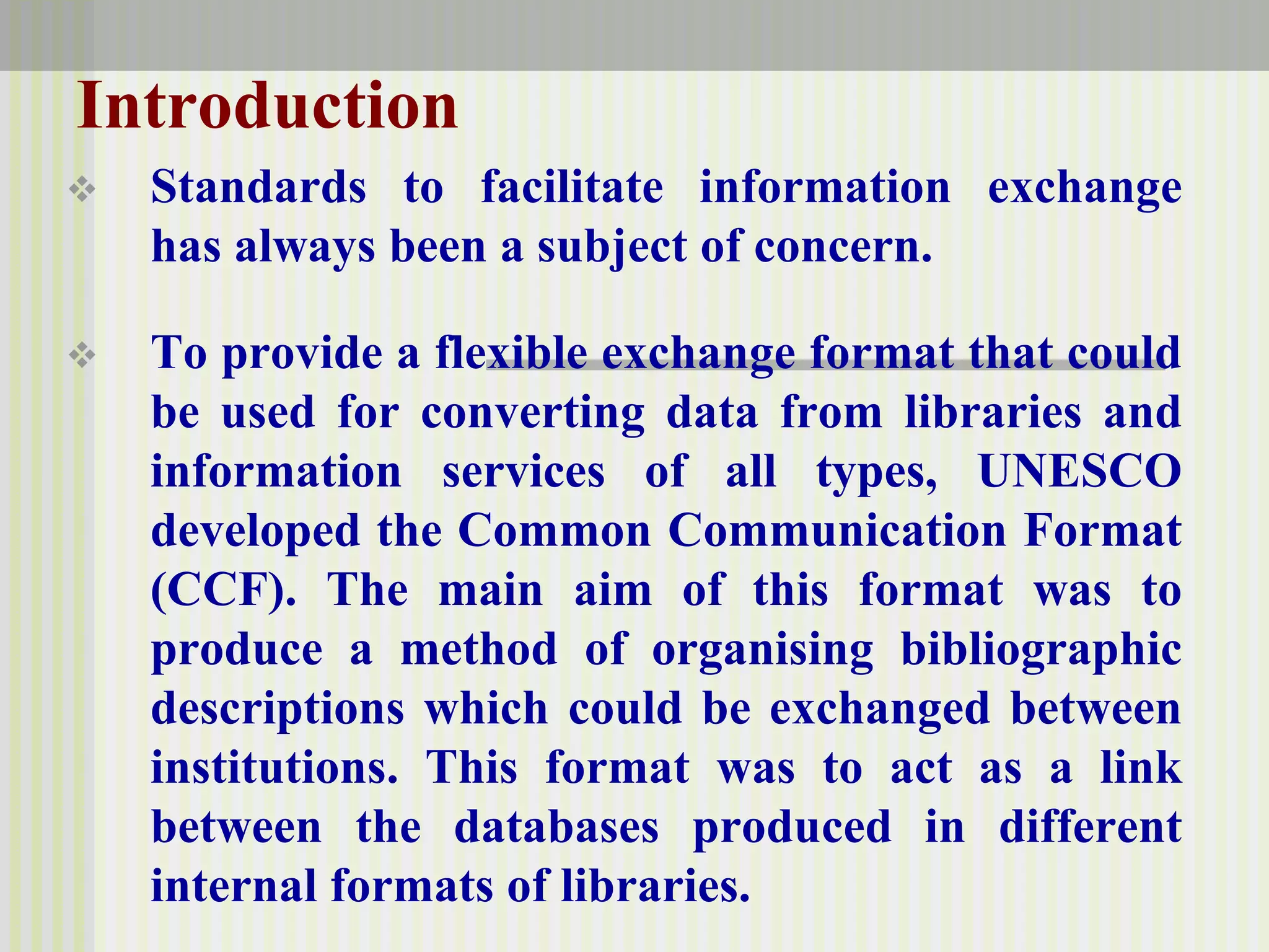 Common communication format | PPT