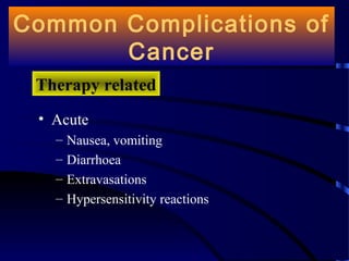 Common complications of cancer | PPT