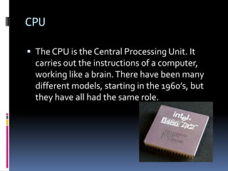 Common Components of a Computer System | PPT