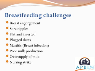 Common concern and challenges in breastfeeding | PPT