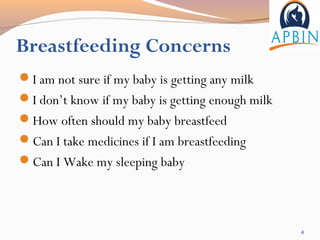 Common concern and challenges in breastfeeding | PPT