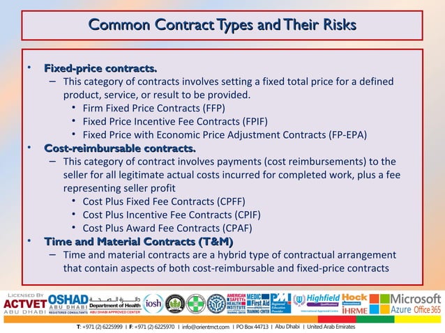 Common contract types | PPS