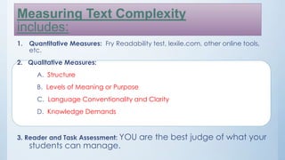 Common Core Unpacking the Standards | POTX | Educational Assessment | Education