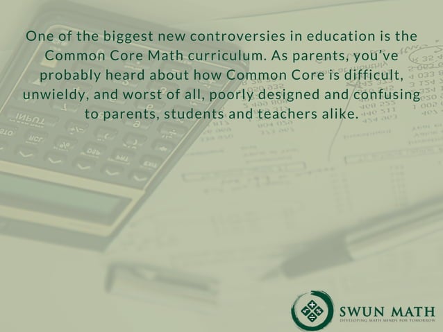 Swun Math: Debunking Common Core | PPT