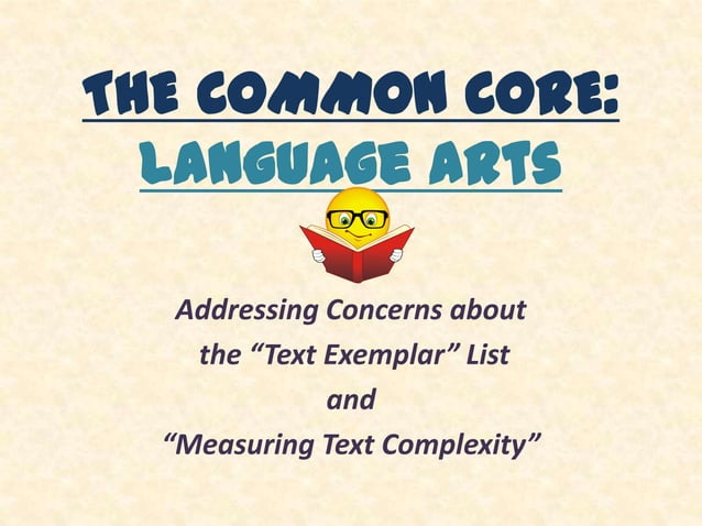Commoncore text-exemplars-and-measuring-text-complexity | PPT