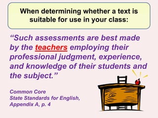 Commoncore text-exemplars-and-measuring-text-complexity | PPTX ...