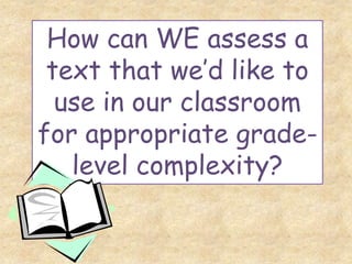 Commoncore text-exemplars-and-measuring-text-complexity | PPTX ...
