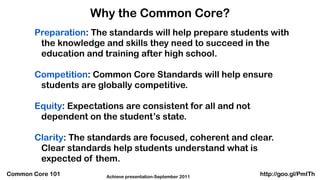 Common Core 101 | PPT