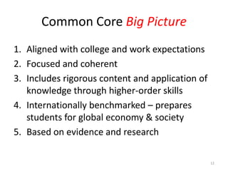 Common core & essential standards for a ps | PPTX