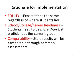 Common core & essential standards for a ps | PPTX