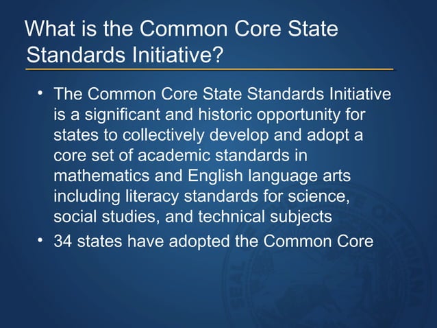 Common core standards (idoe) power point | PPT | Education industry ...