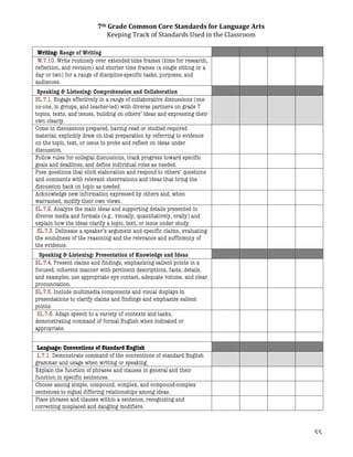 CCRS Language Arts 4-8 Checklists and Breakdowns | PDF