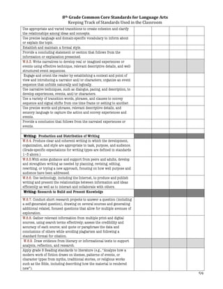 CCRS Language Arts 4-8 Checklists and Breakdowns | PDF