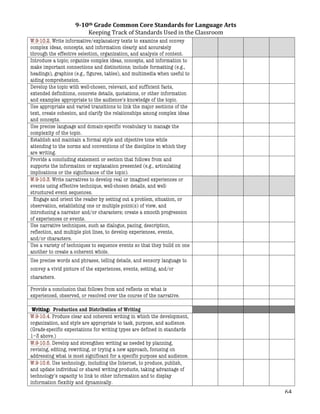 CCRS Language Arts 4-8 Checklists and Breakdowns | PDF
