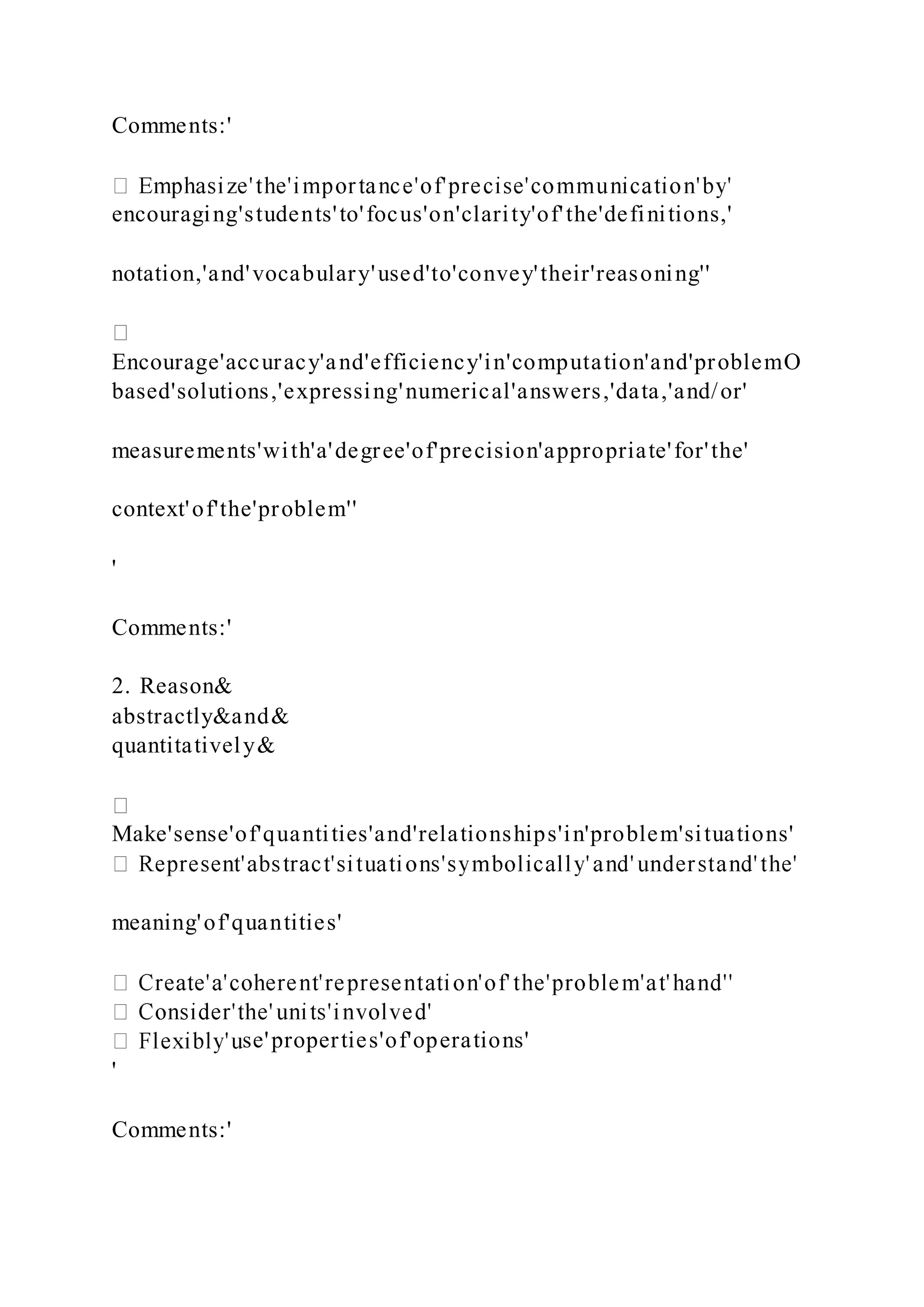 COMMON CORE STATE STANDARDS FOR MATHEMATICS Standards for | DOCX