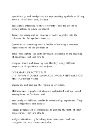 COMMON CORE STATE STANDARDS FOR MATHEMATICS Standards for | DOCX