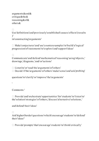 COMMON CORE STATE STANDARDS FOR MATHEMATICS Standards for | DOCX