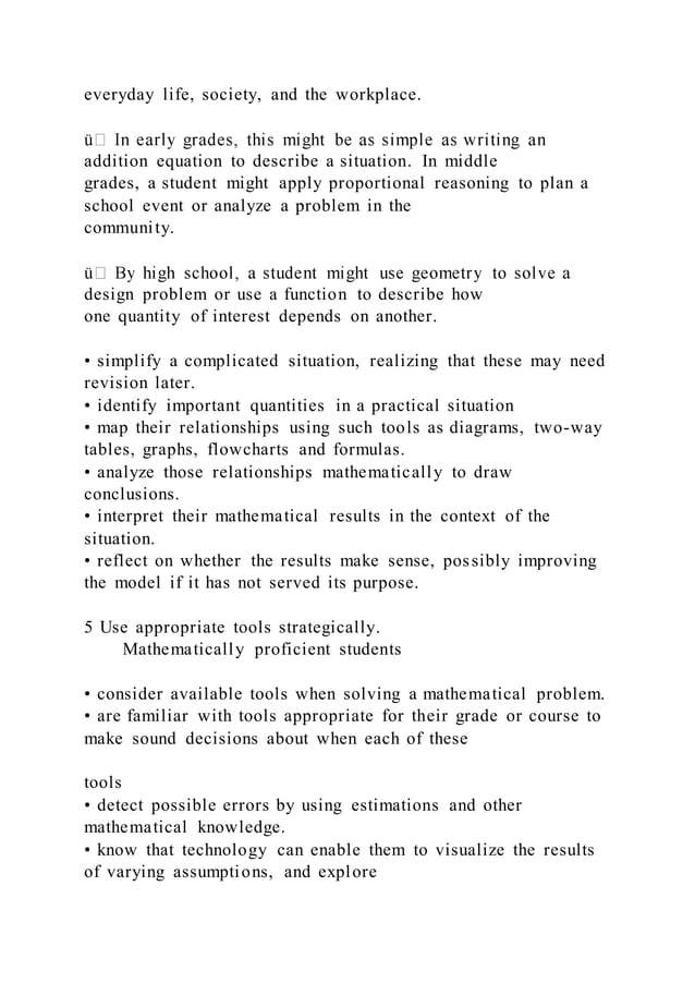 COMMON CORE STATE STANDARDS FOR MATHEMATICS Standards for | DOCX