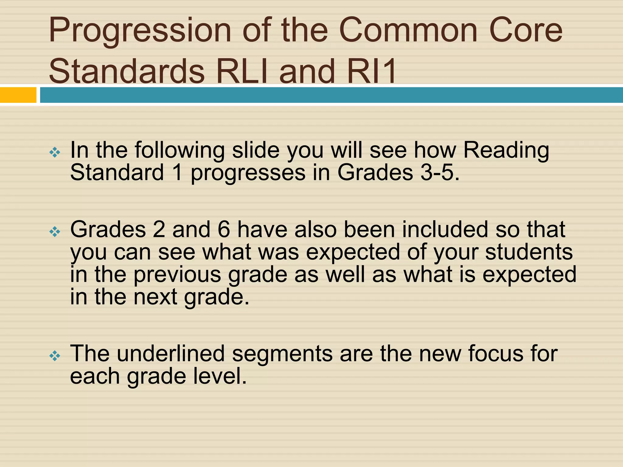 Common core state standards rl1 & ri1 | PPTX
