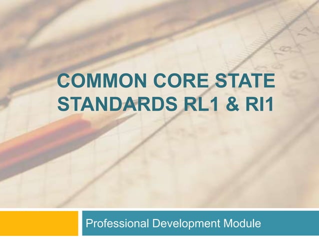 Common core state standards rl1 & ri1 | PPTX