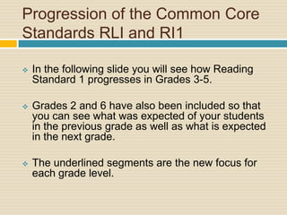 Common core state standards rl1 & ri1 | PPTX
