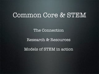 Common core & stem integration | PDF