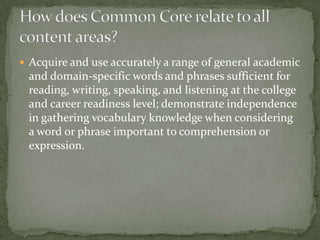 Common core vocab | PPT