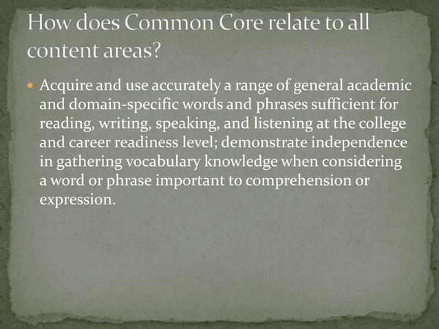 Common core vocab | PPT